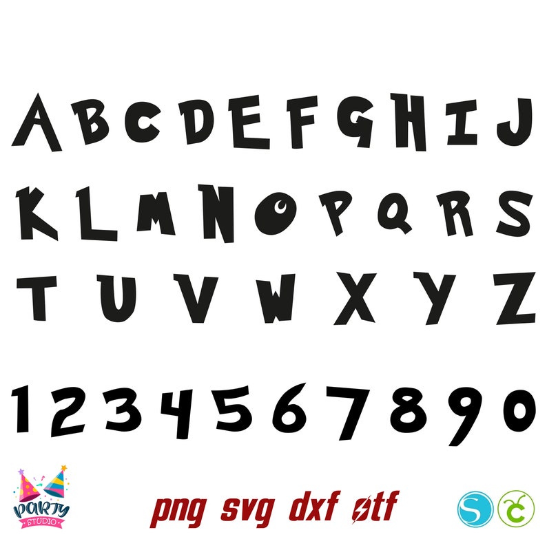 Anime Bundle Svg, Anime Letters Svg Cricut Anime Font Otf Baby Font Svg ...