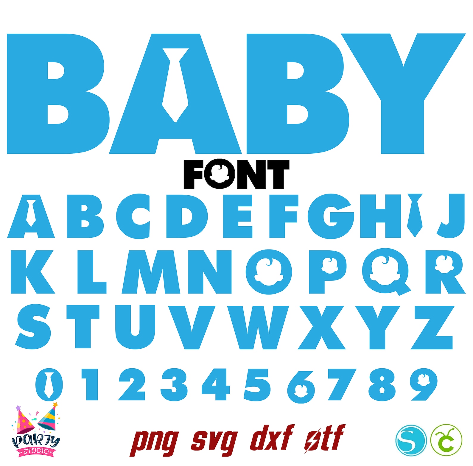 Baby Font OTF Baby Boy Boss Font Svg Letters Cricut Baby Boy Boss Svg ...
