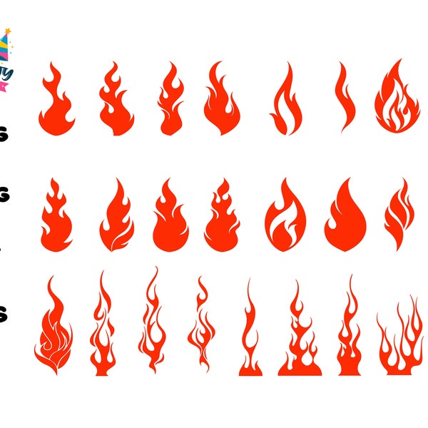 Flame Svg - Etsy