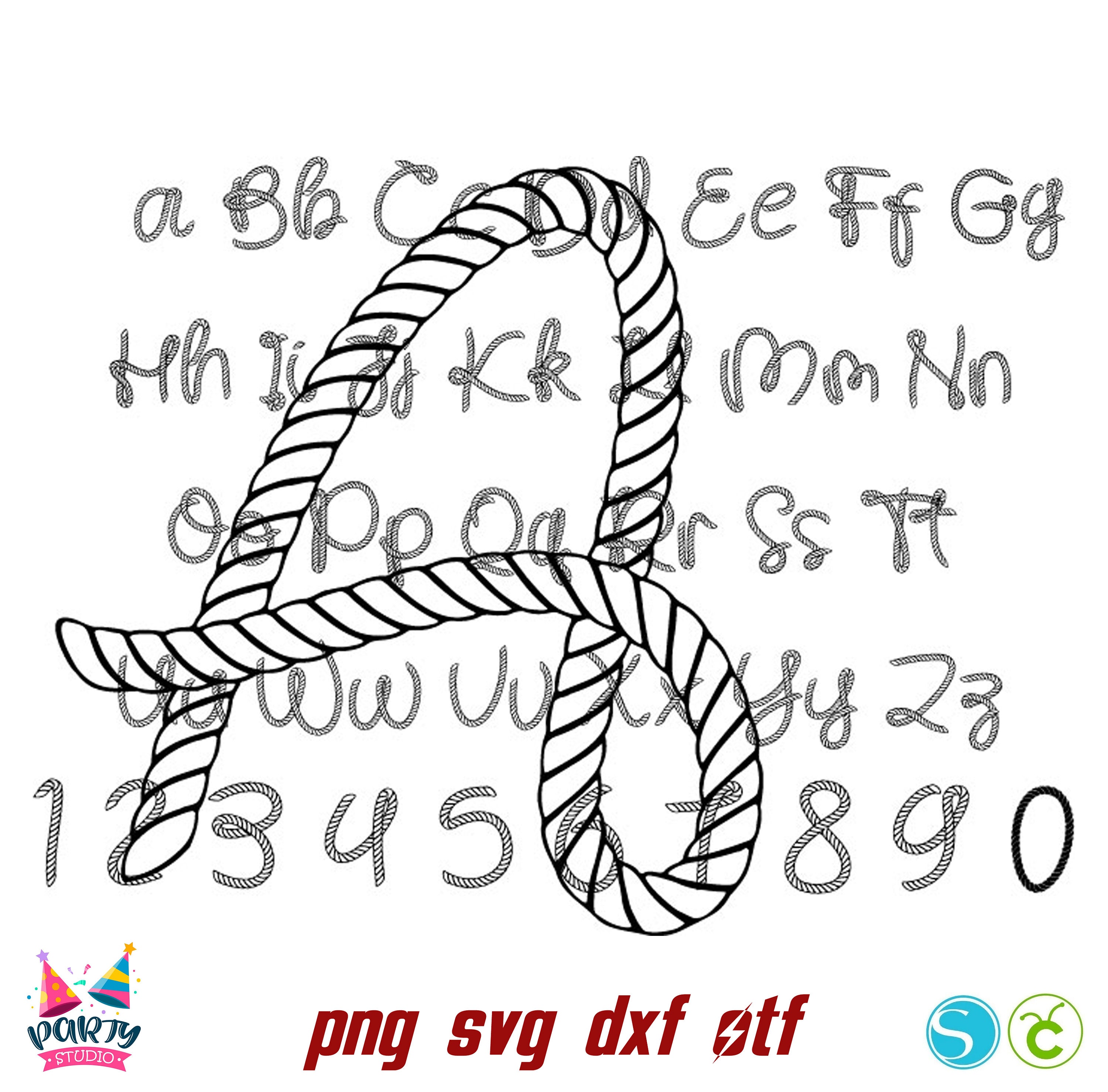 Rope Font Svg, Rope Letters Svg, Cowboy Svg Letters Western Font, Rope ...