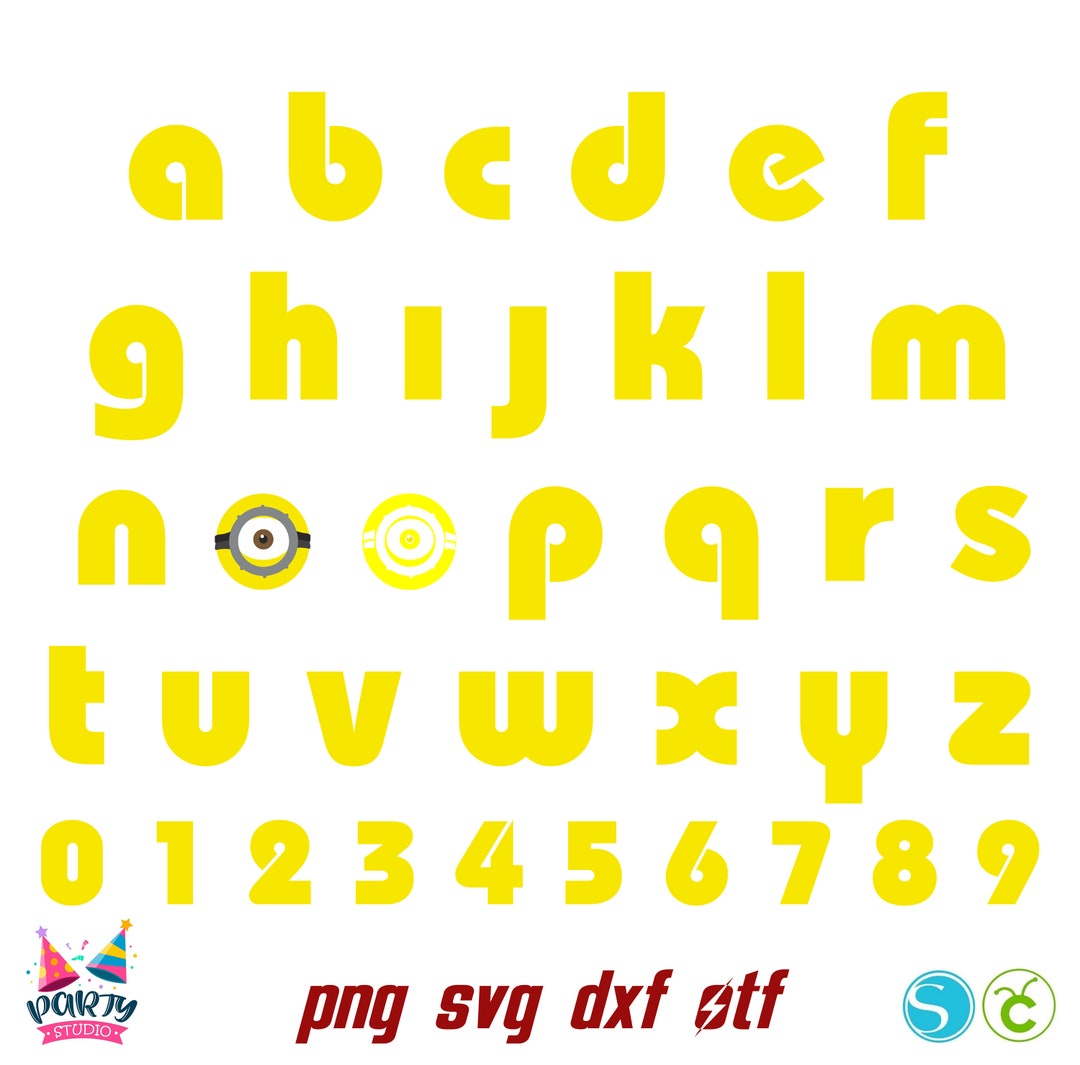 Fan Art Miniones Letters Svg Cricut Miniones Shirt Diy Miniones Font ...