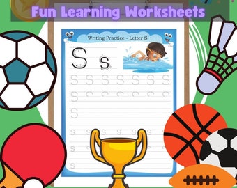 Digital Download/ Printable Kids Worksheets Alphabet Tracing ...