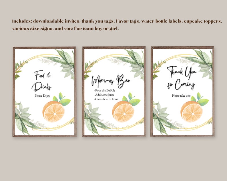 Orange You Curious? Digital Gender Reveal Bundle - Etsy