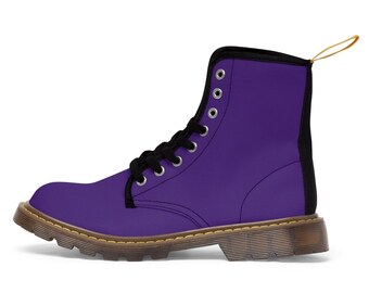 Purple Work Boots - Etsy