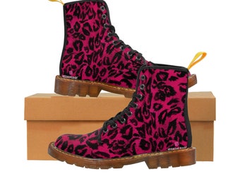 Hot Pink Combat Boots - Etsy