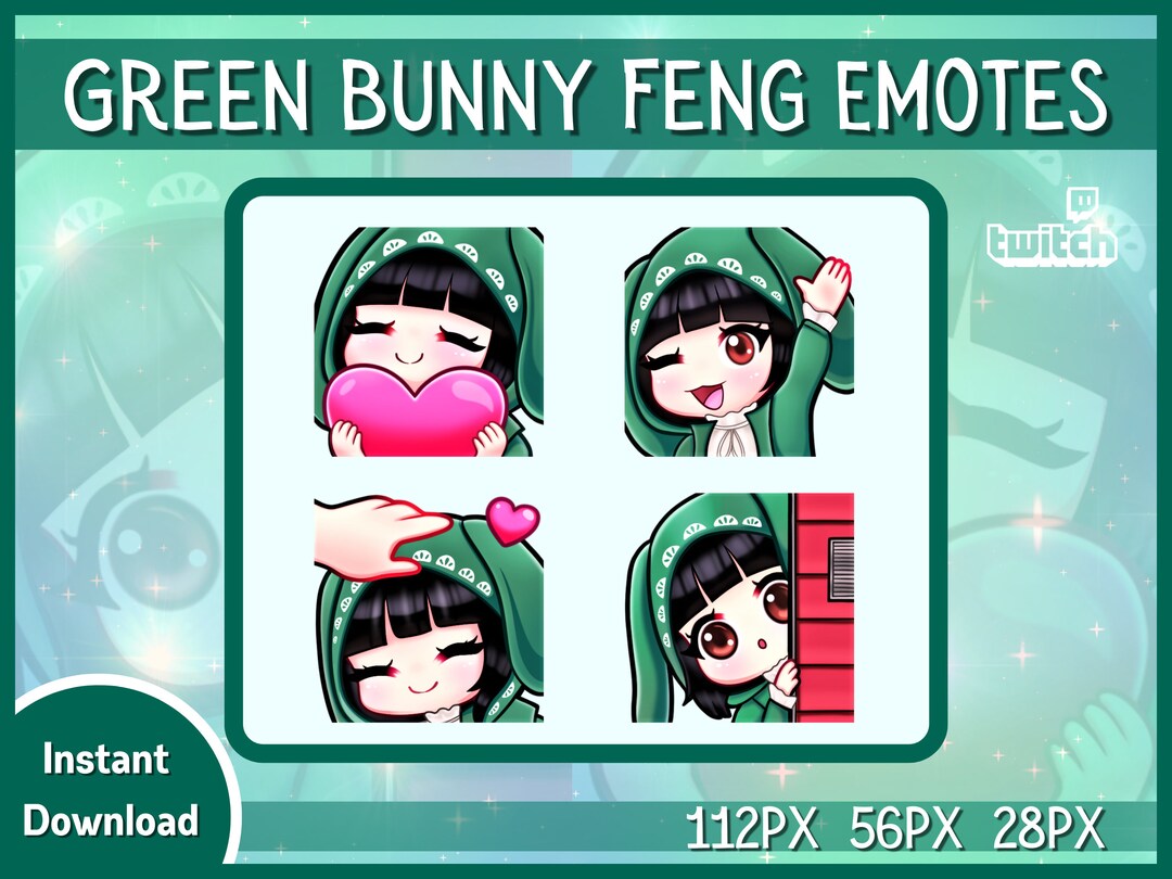 Green Bunny Feng Min Emotes | Dead by Daylight Survivor Emotes | Twitch ...