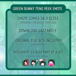 Cute Green Bunny Feng Min Peek/lurk/locker Emote | Dead by Daylight ...