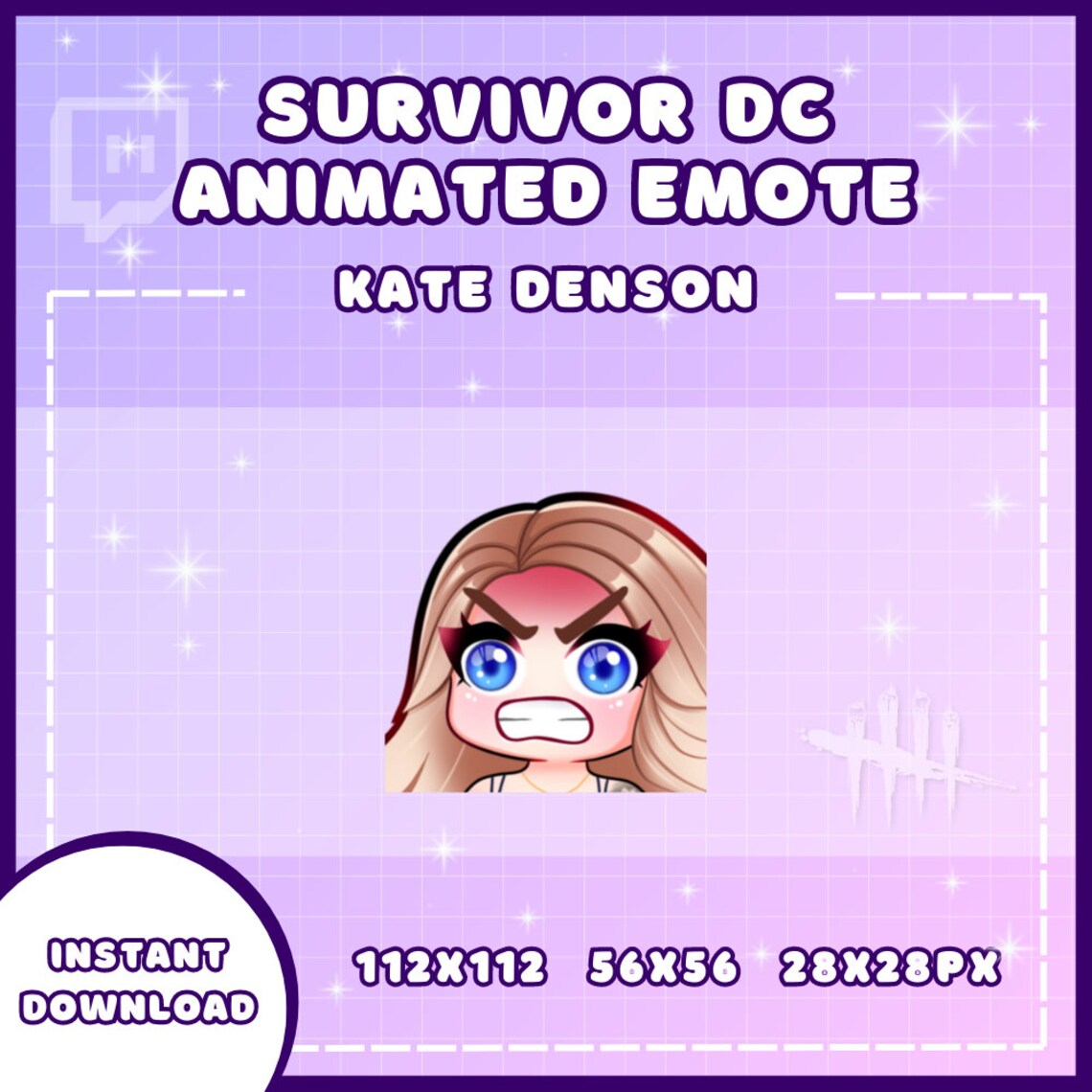 ANIMATED DBD Emote, Kate Denson DC Rage Quit Animated Emote, Dead by ...