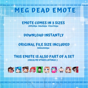 Meg Thomas Dead Emote | Dead by Daylight | Twitch Sub/bit Emotes - Etsy