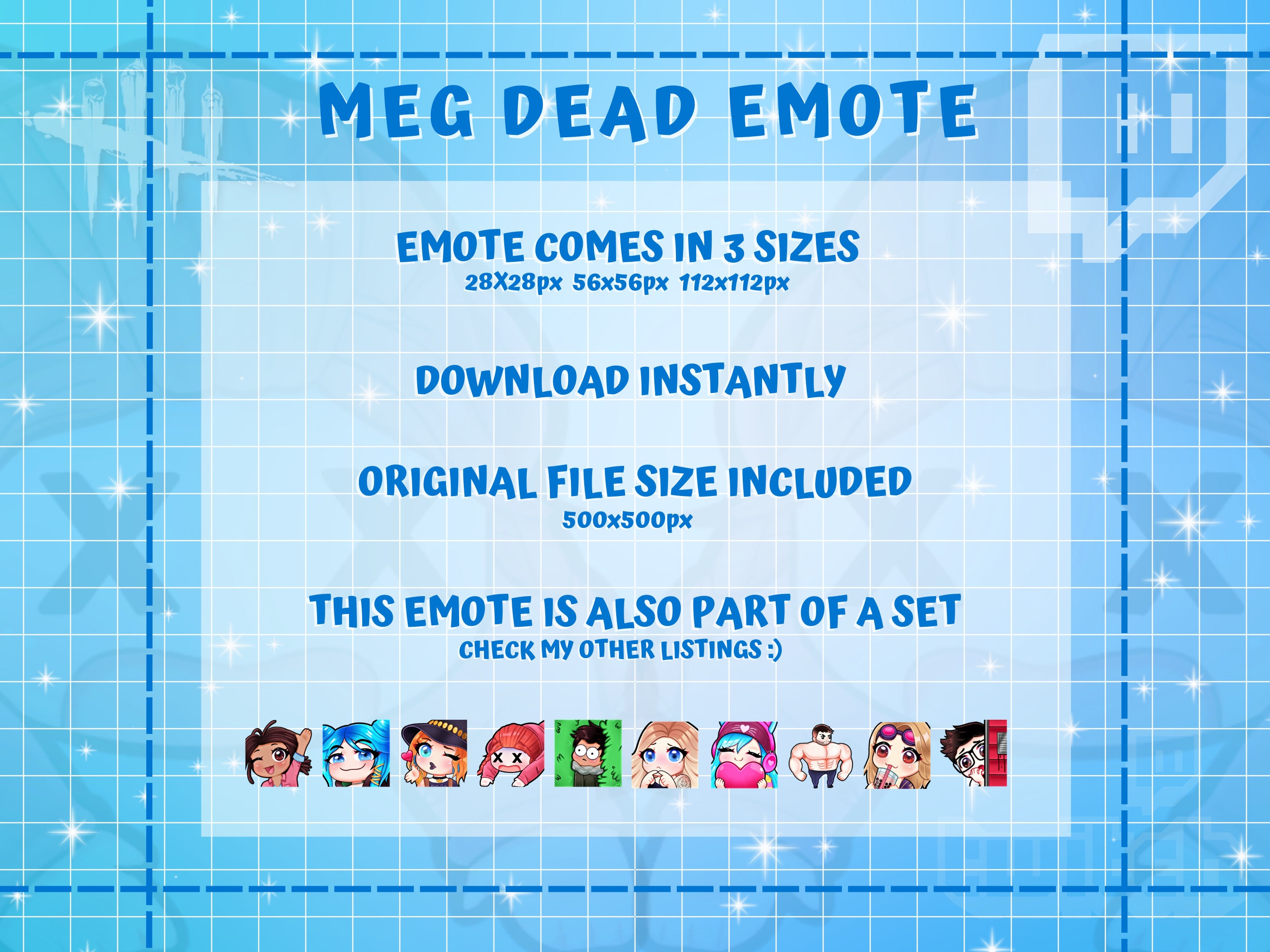 Meg Thomas Dead Emote | Dead by Daylight | Twitch Sub/bit Emotes - Etsy