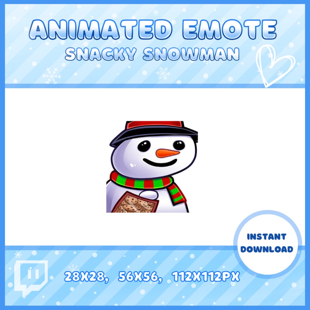 ANIMATED Snowman Snack Emote Christmas, Festive, Holiday Emotes for ...
