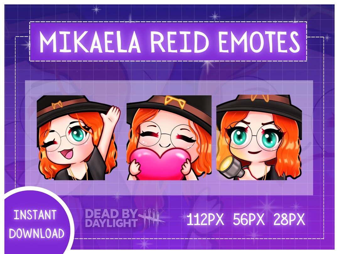 Cute Mikaela Reid Dead by Daylight Survivor Emotes Twitch, Discord ...