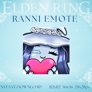 Cute Ranni the Witch 'heart' Emote | Elden Ring Emote | Twitch, Discord ...
