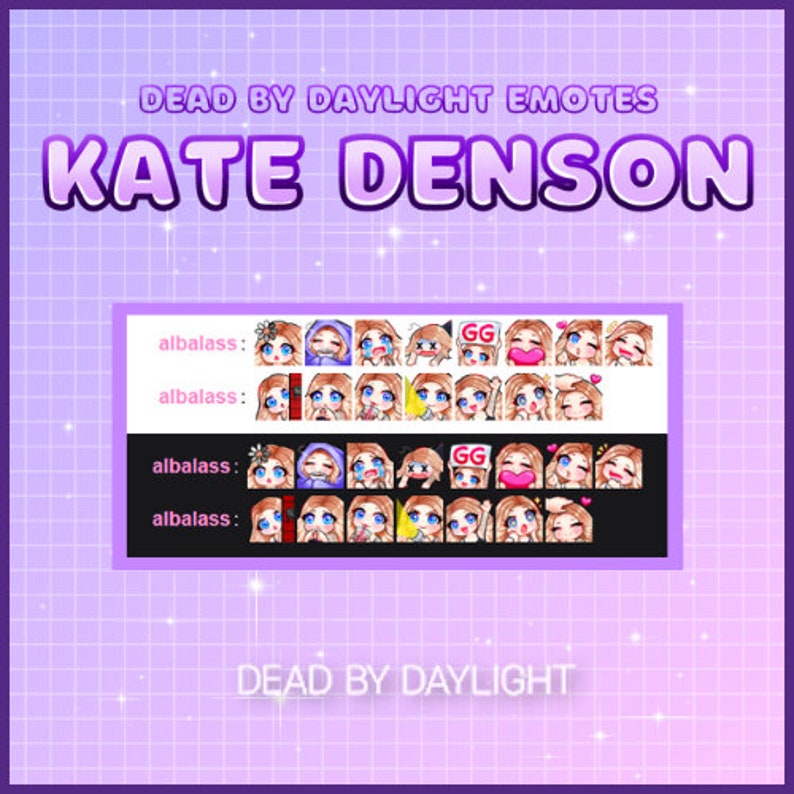Kate Denson | Set of 15 Dead by Daylight Emotes | Twitch, Discord ...