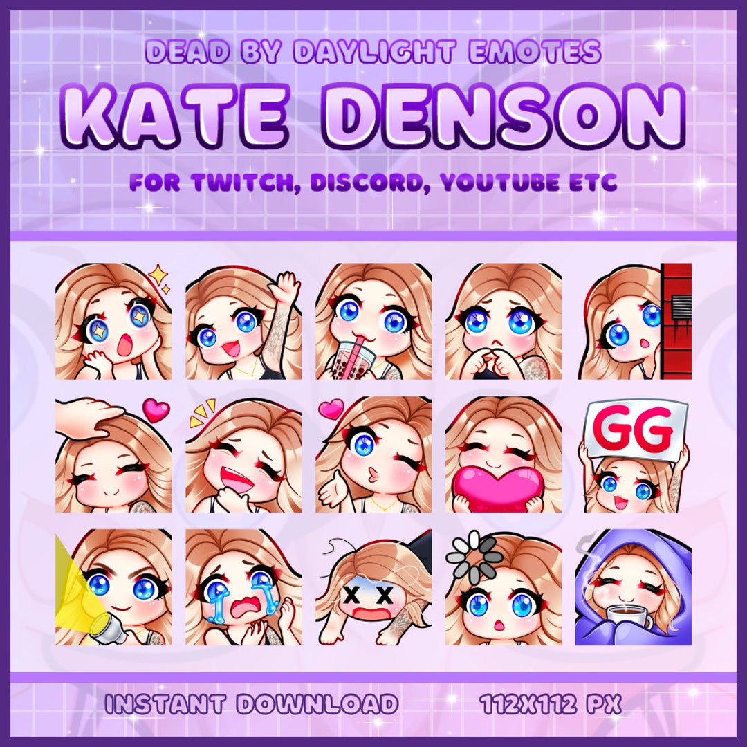 Kate Denson | Set of 15 Dead by Daylight Emotes | Twitch, Discord ...