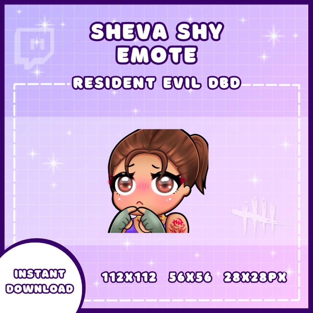 Sheva Shy Emote | Resident Evil Dead by Daylight Emotes | Twitch Emotes ...