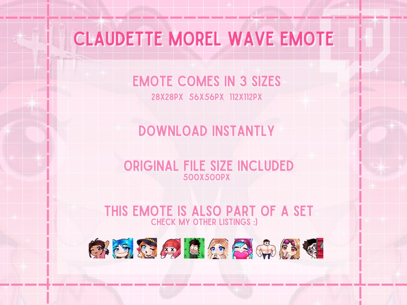 Claudette Morel Wave Emote Dead by Daylight Twitch Sub/bit Emotes - Etsy