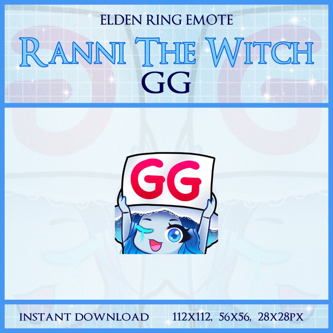 Cute Ranni the Witch GG Emote | Elden Ring Emote | Twitch, Discord ...