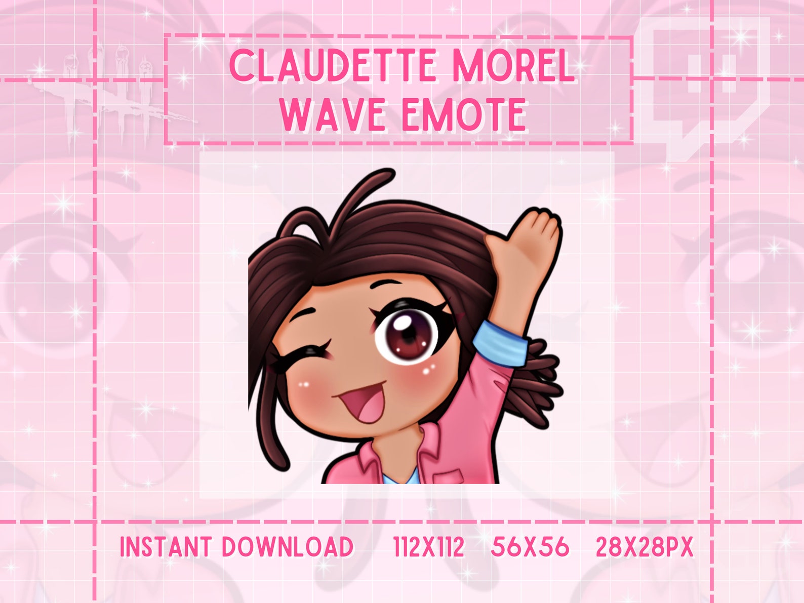 Claudette Morel Wave Emote | Dead by Daylight | Twitch Sub/bit Emotes ...