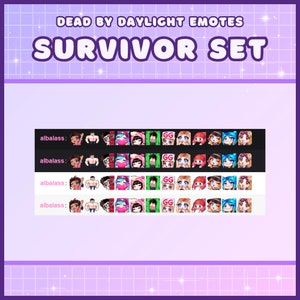 Dead by Daylight Survivor Emote Set | DBD Emotes | Twitch Sub/bit ...