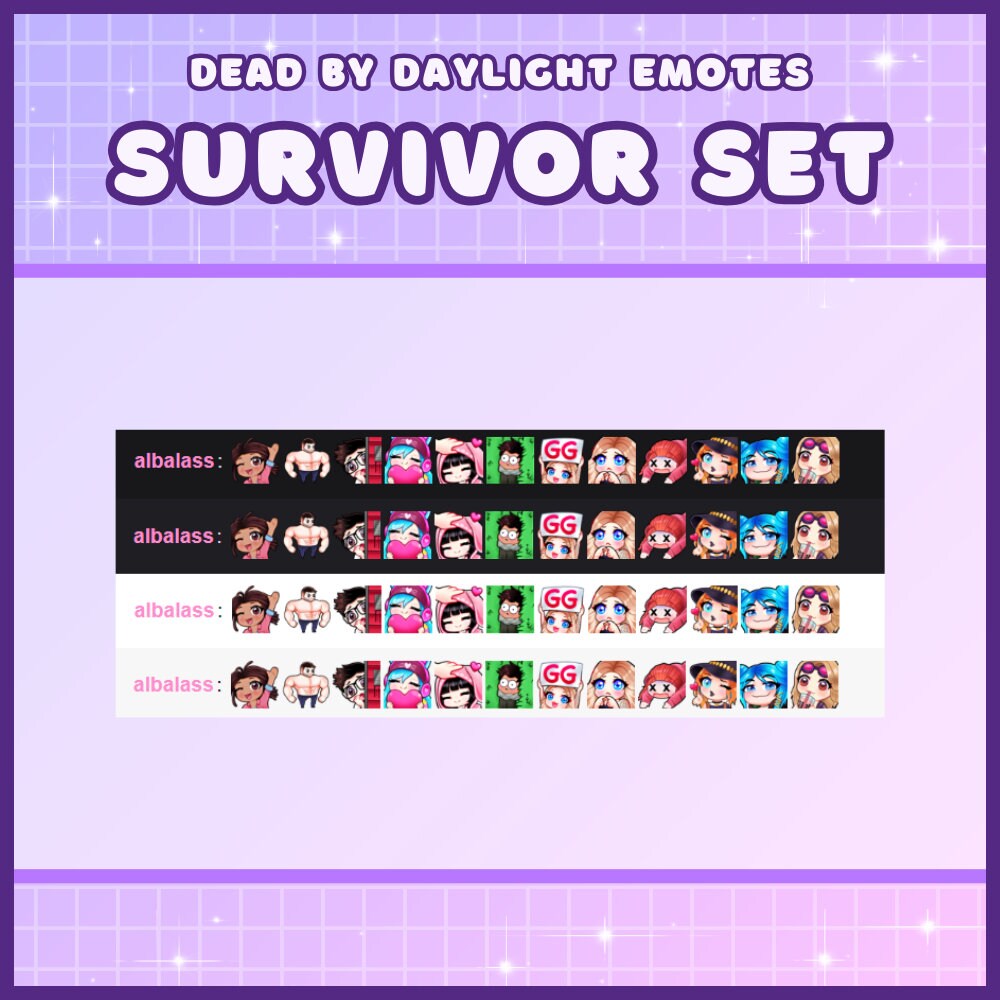 Dead By Daylight Survivor Emote Set / DBD Emotes / Twitch Sub/Bit ...
