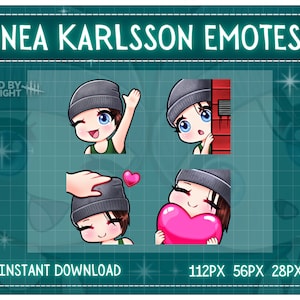 Cute Nea Karlsson Emote Set | Dead by Daylight Emotes | Twitch Sub, Bit ...