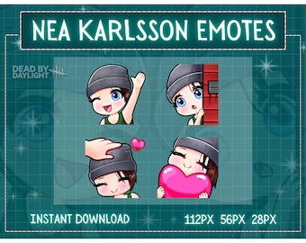 Pack Emotes Twitch Dead by Daylight Nea Karlson Cute - Etsy