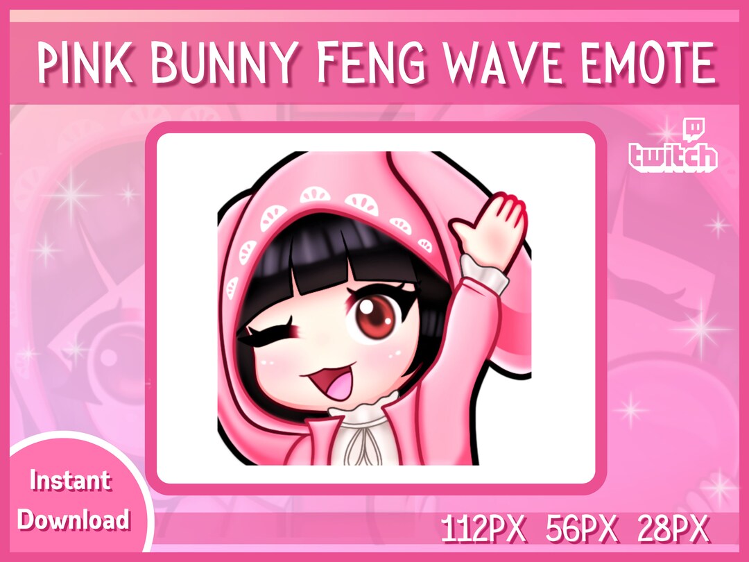 Cute Pink Bunny Feng Min Wave/hey Emote | Dead by Daylight Emotes ...