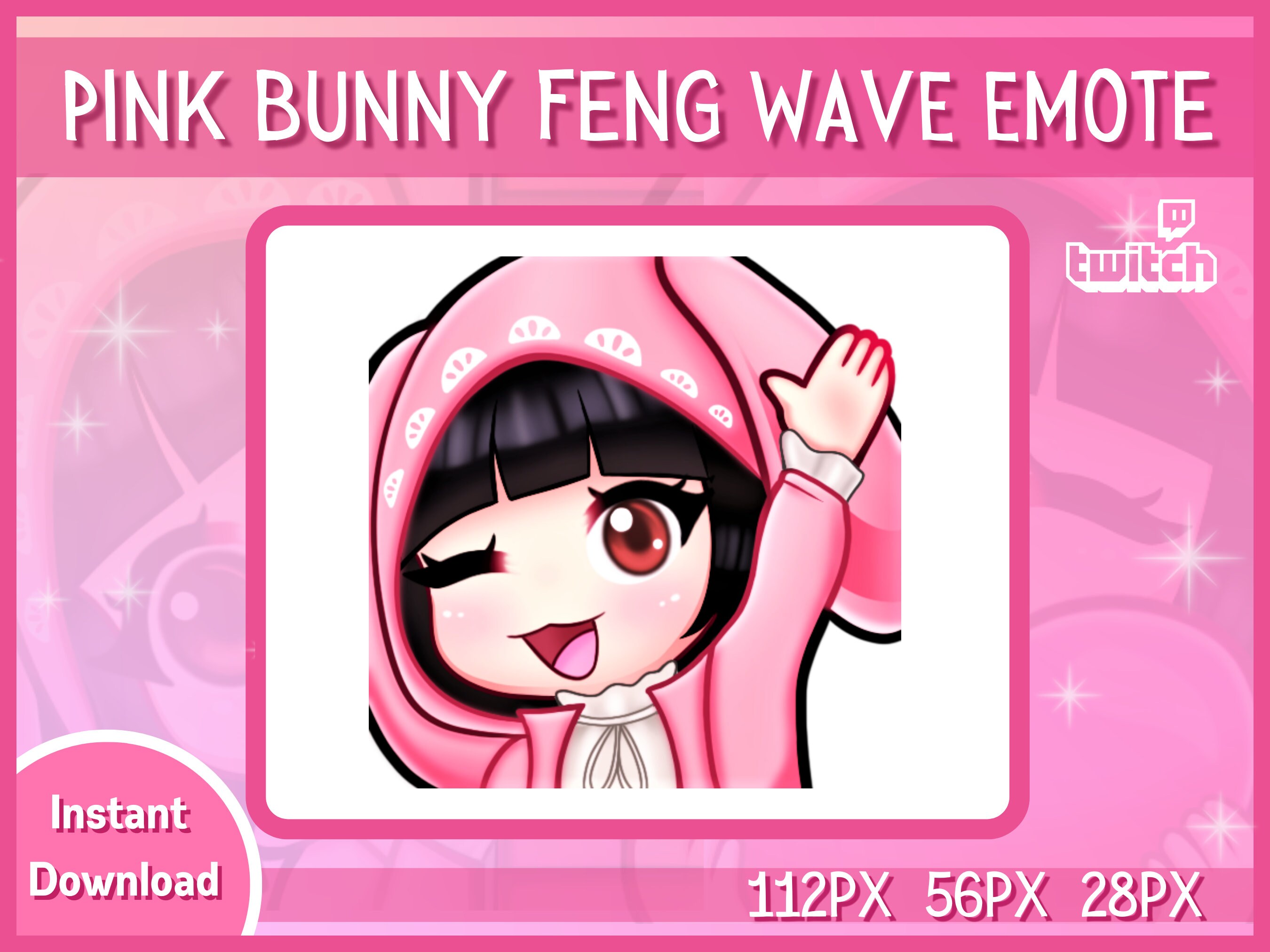 Cute Pink Bunny Feng Min Wave/hey Emote | Dead by Daylight Emotes ...