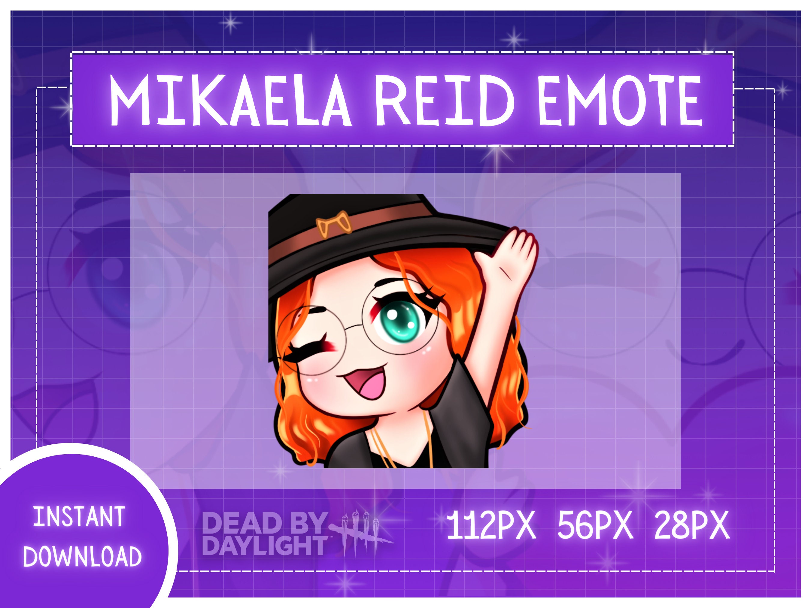 Cute Mikaela Reid Wave Emote Dead by Daylight Twitch, Discord Emotes - Etsy