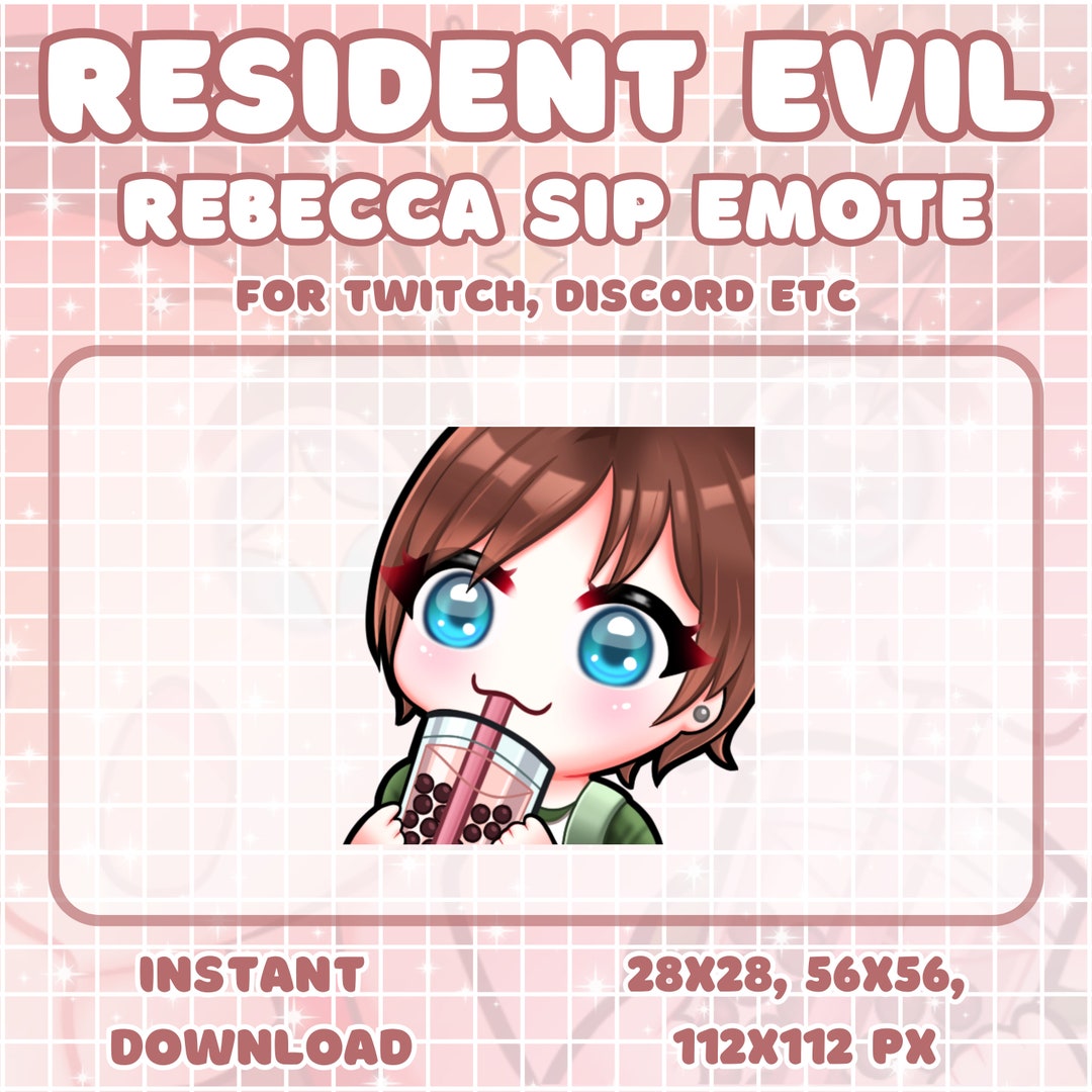 Resident Evil Rebecca Sip Emote for Twitch, Discord Youtube | Dead by ...
