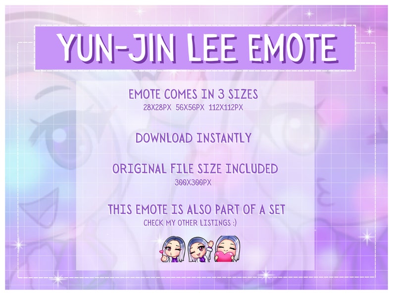Cute Yun Jin Lee 'wave' Emote Dead by Daylight Emotes Twitch Discord ...