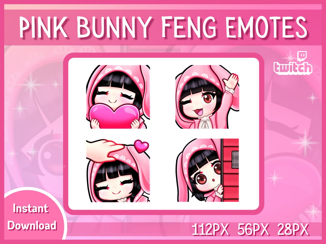 Pink Bunny Feng Min Emotes | Dead by Daylight Survivor Emotes | Twitch ...