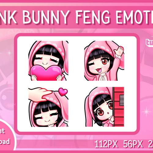 Cute Pink Bunny Feng Min Pat Emote Dead by Daylight Emotes - Etsy