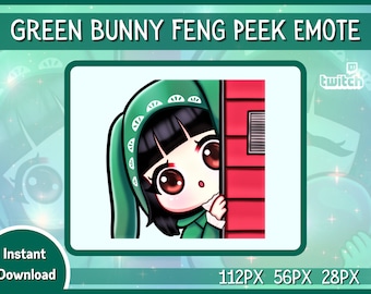 Green Bunny Feng Min EMOTES Streamer Twitch Youtube Emote Dead by ...