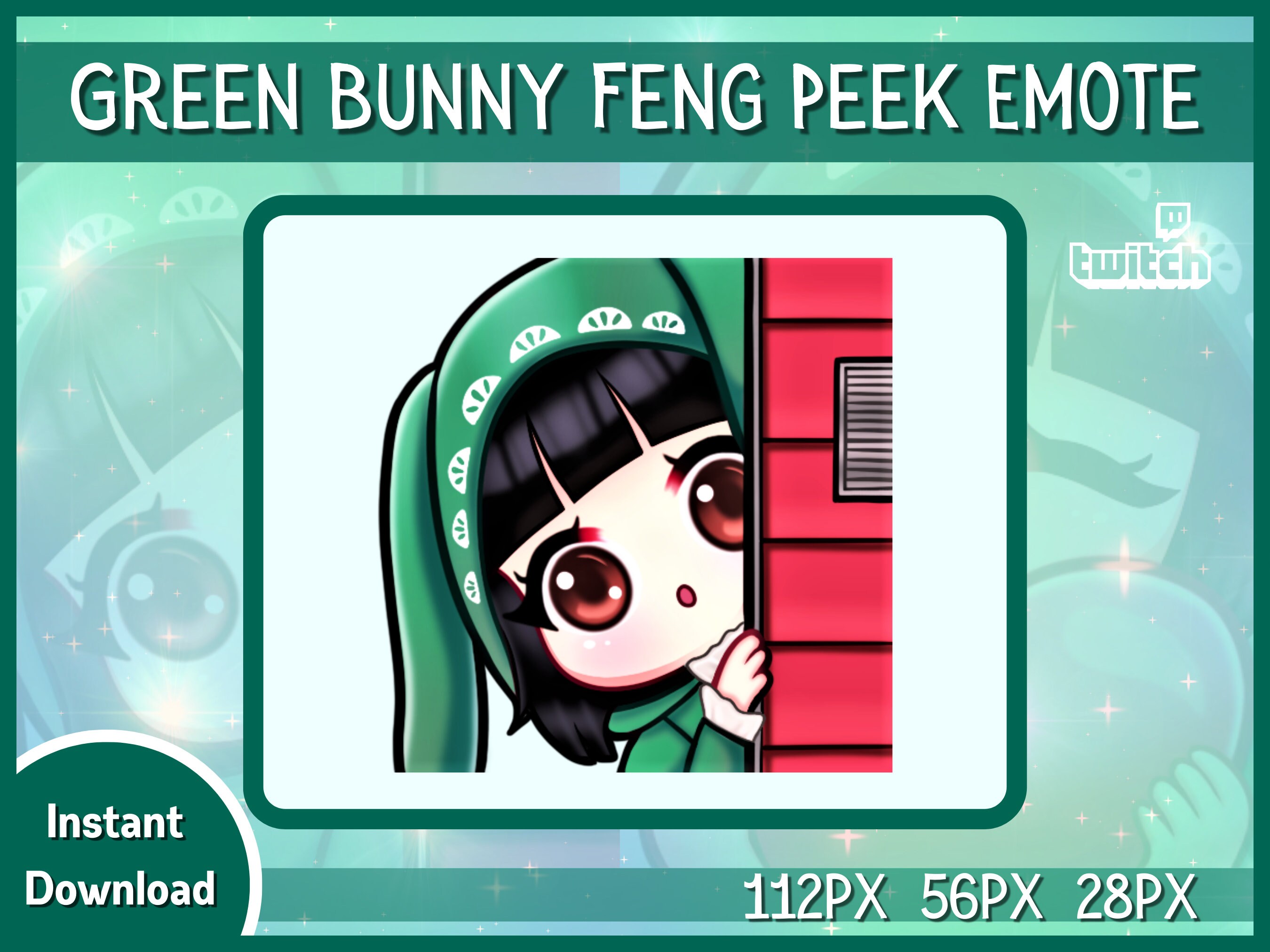 Cute Green Bunny Feng Min Peek/lurk/locker Emote Dead by Daylight ...