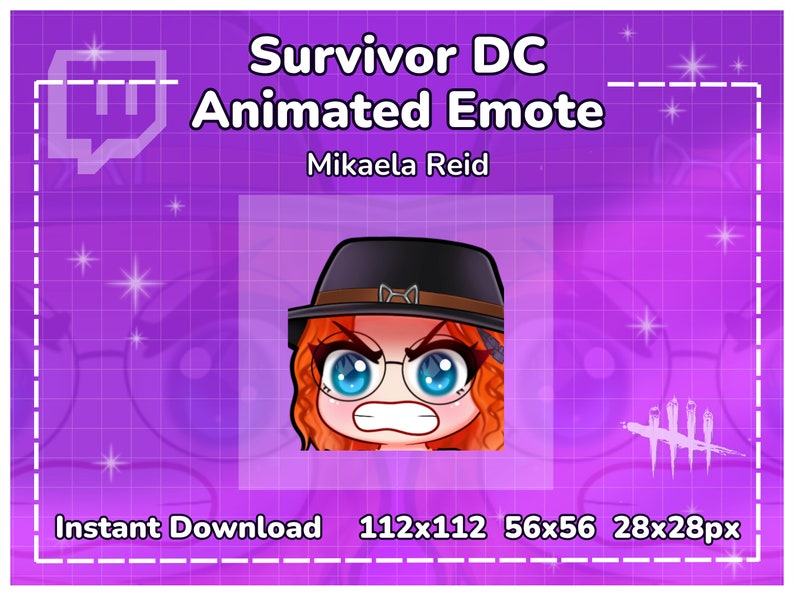 ANIMATED DBD Emote, Mikaela Reid DC Rage Quit Animated Emote, Dead by ...