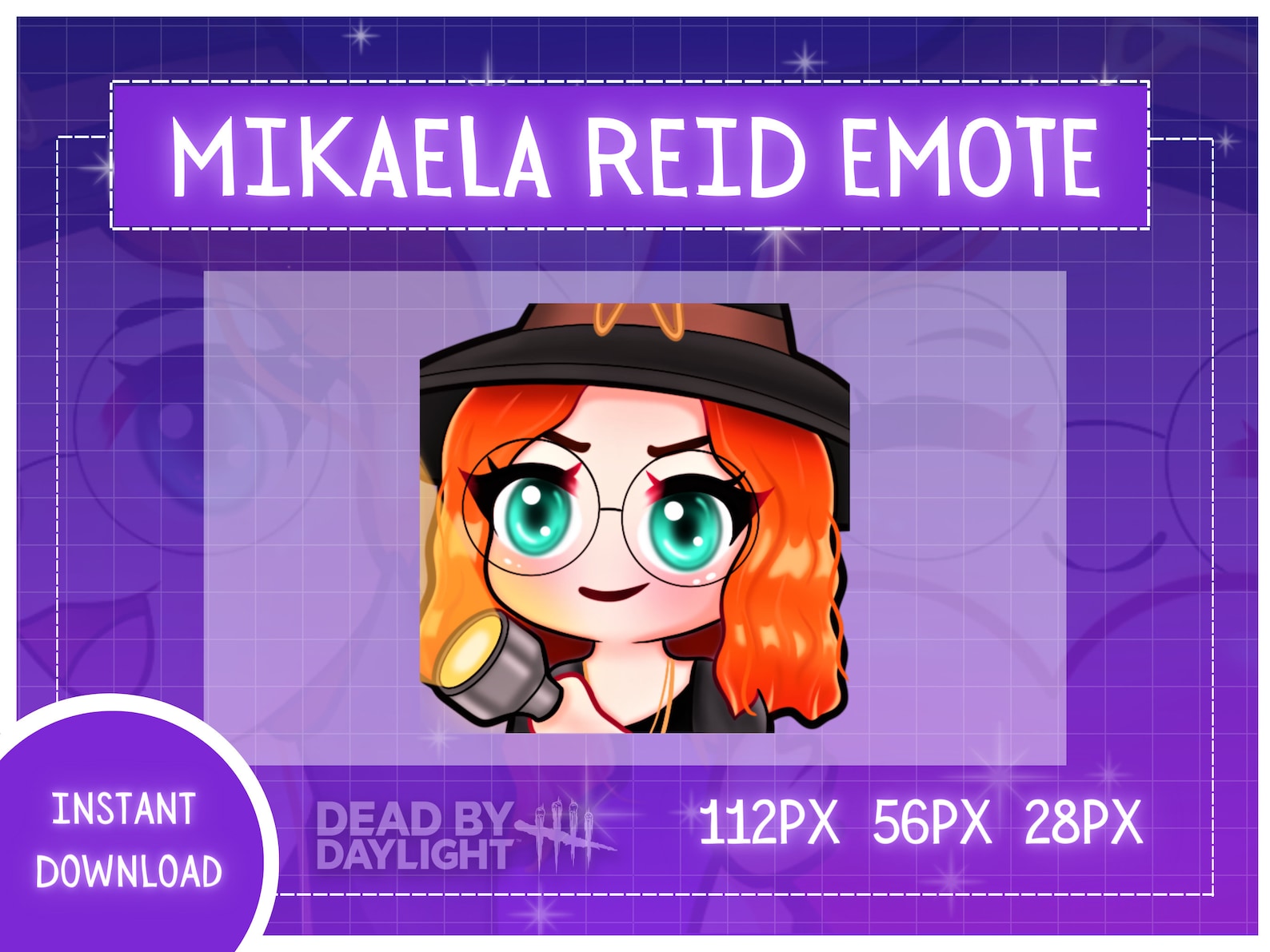 Cute Mikaela Reid Flashlight Emote | Dead by Daylight | Twitch, Discord ...