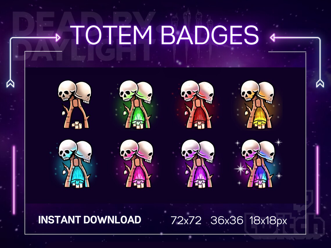 Dead by Daylight Hex & Boon Totem Sub/bit Badges Set of 8 - Etsy