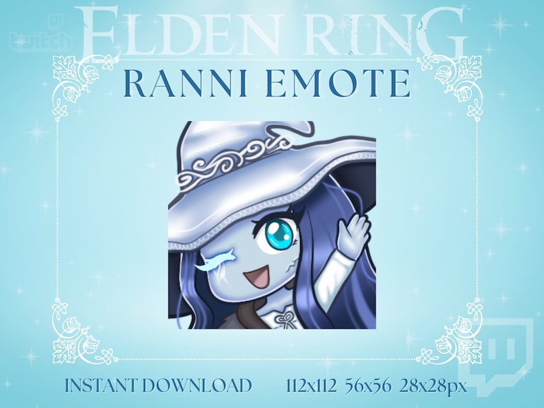 Cute Ranni the Witch Wave Emote | Elden Ring Emote | Twitch, Discord ...