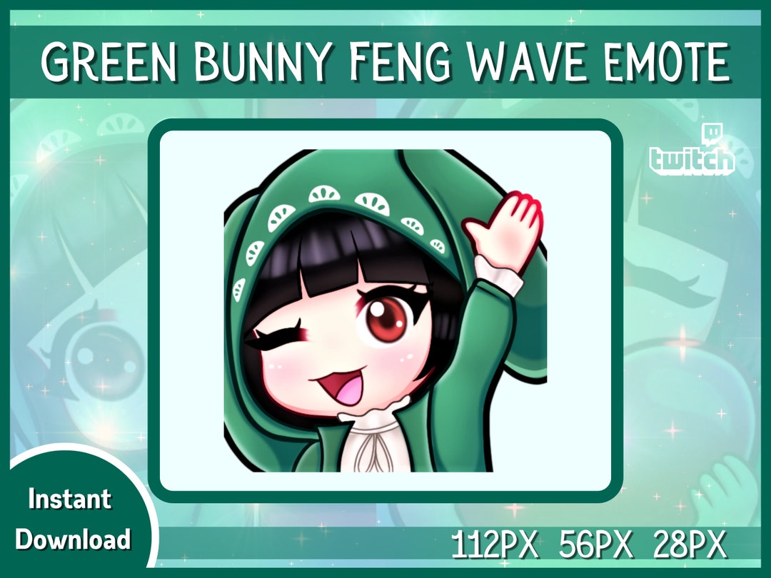 Cute Green Bunny Feng Min Wave/hey Emote | Dead by Daylight Emotes ...