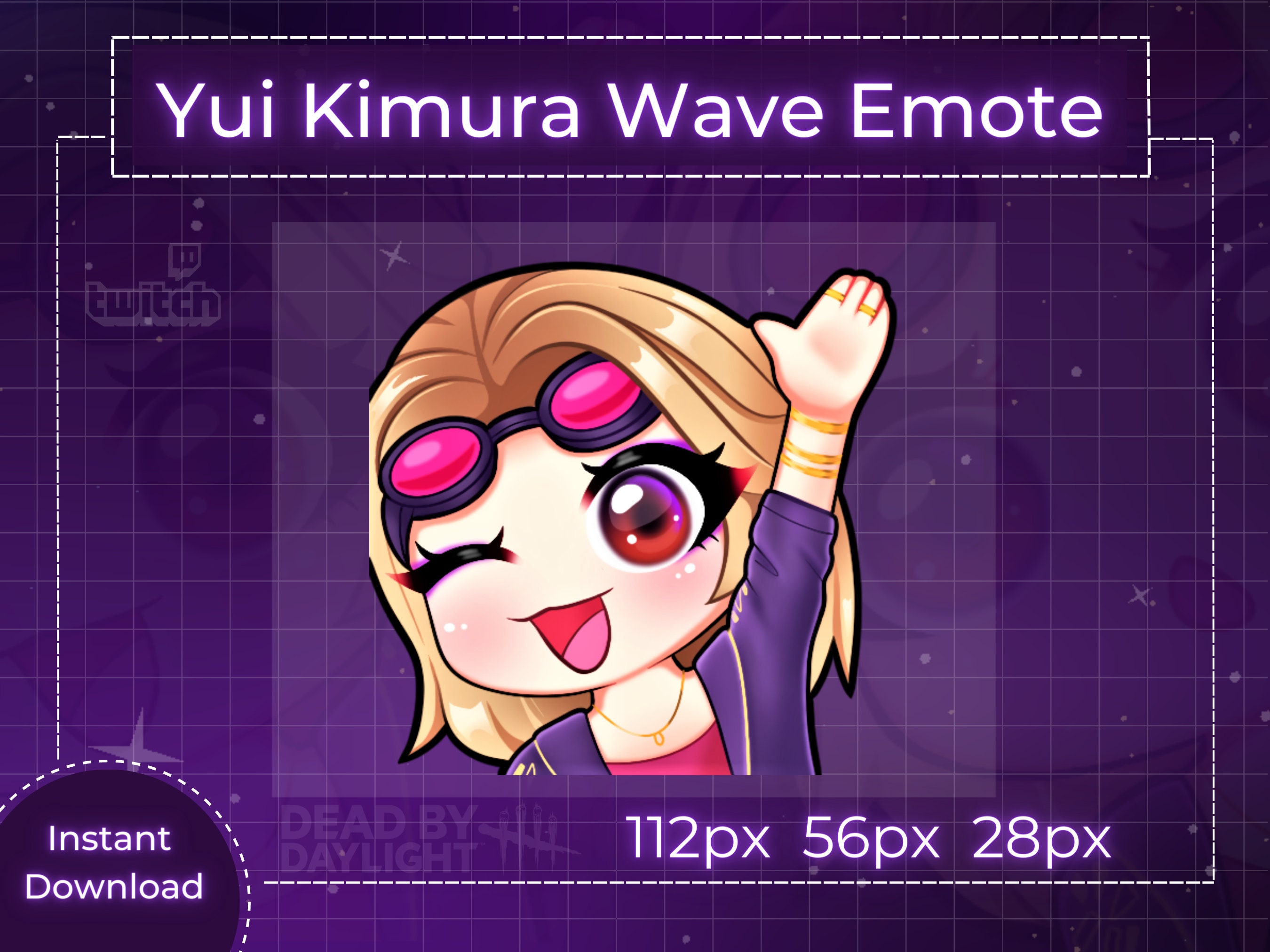 Yui Kimura Wave Emote | Dead by Daylight | Twitch Sub/bit Emotes - Etsy