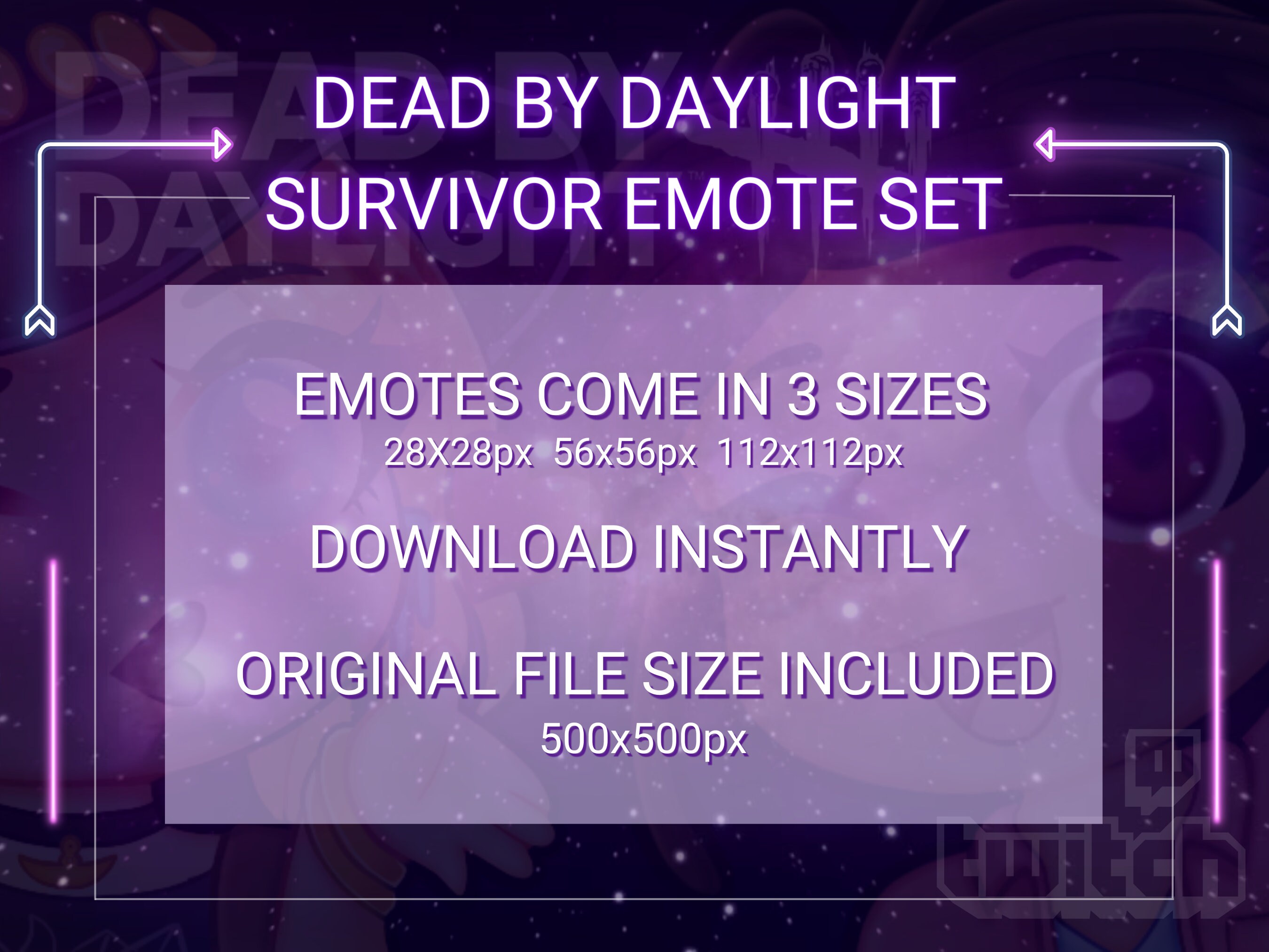 Dead by Daylight Survivor Emote Set DBD Emotes Twitch - Etsy