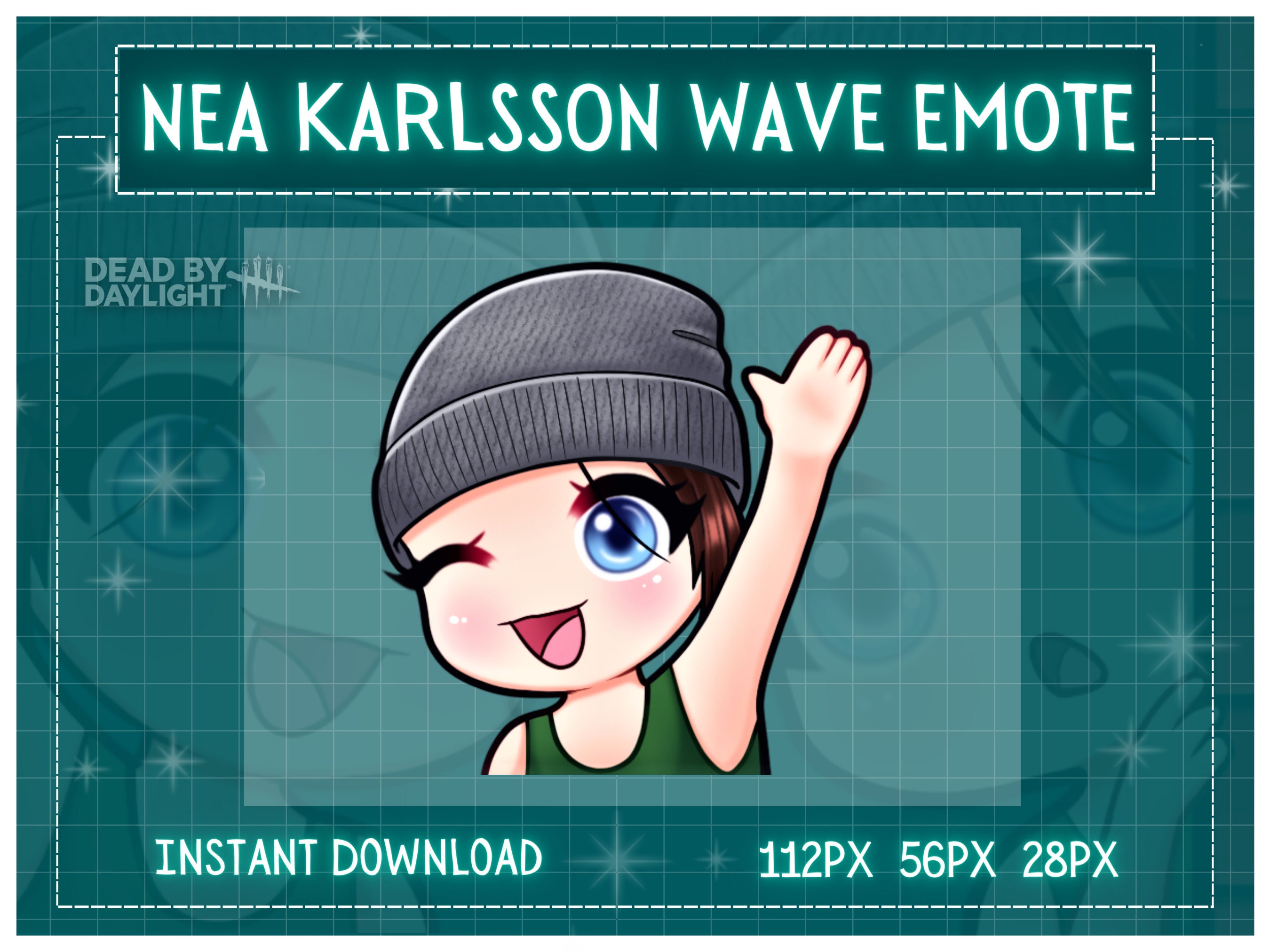Nea Karlsson Wave Emote | Dead by Daylight | Twitch Sub/bit Emotes - Etsy