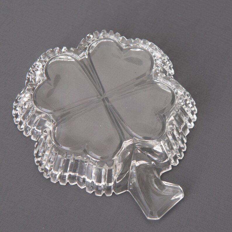 Vintage Bohemia Crystal Glass Condiment Bowls (set of 4), Clover Shaped ...