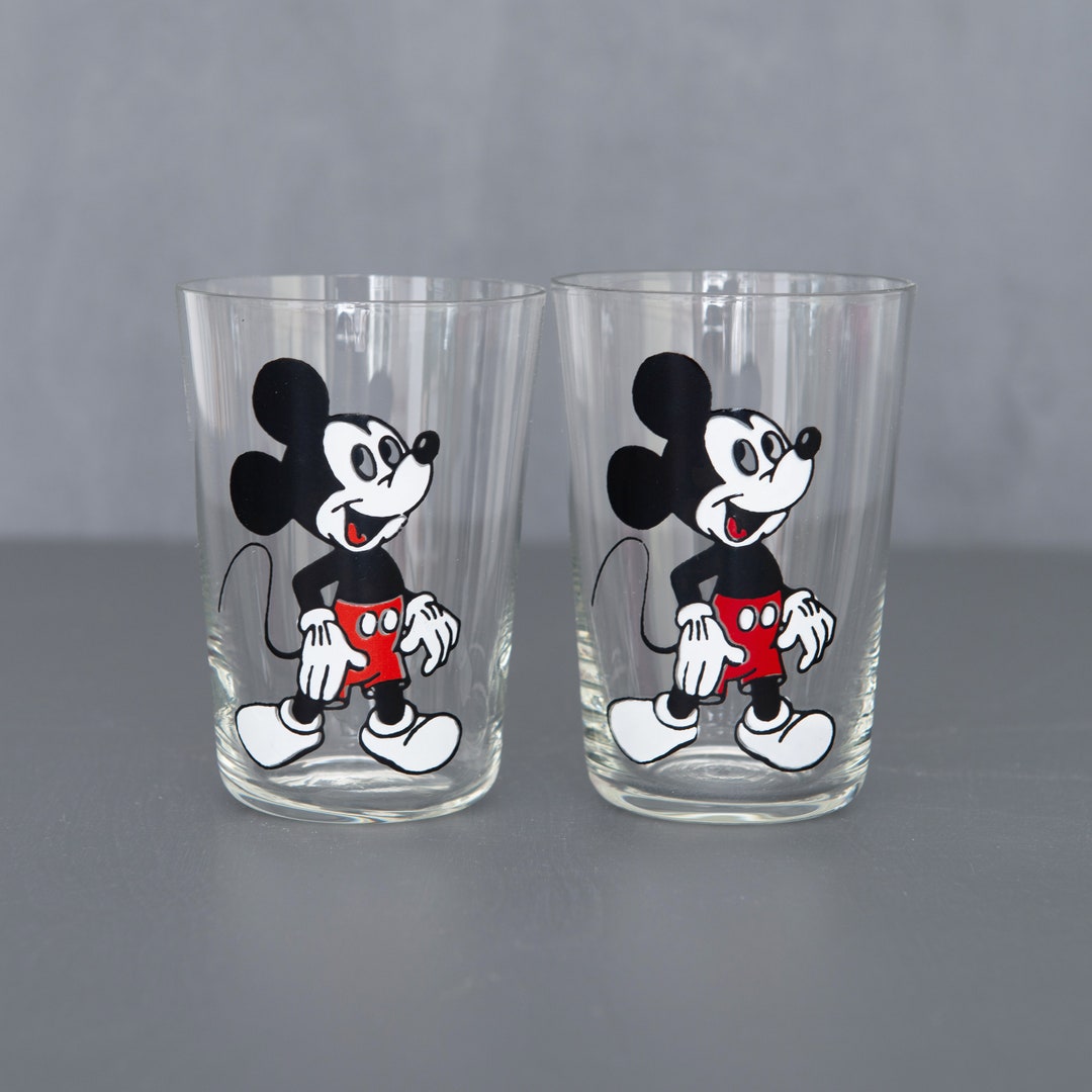 2 Vintage Disney Drinking Glasses. Vintage Mickey Merchandise From ...