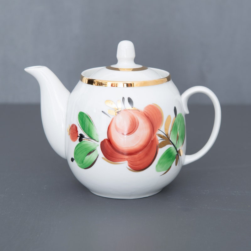 Hand Painted Tea Pot - Etsy