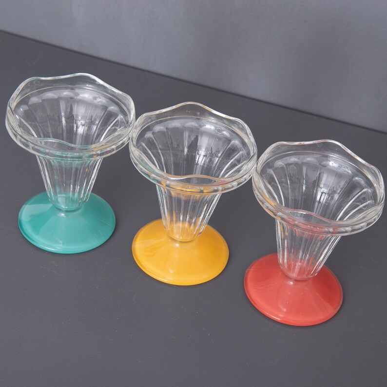 6 Luminarc France Sundae Glasses, French Vintage Ice Cream Coupes ...