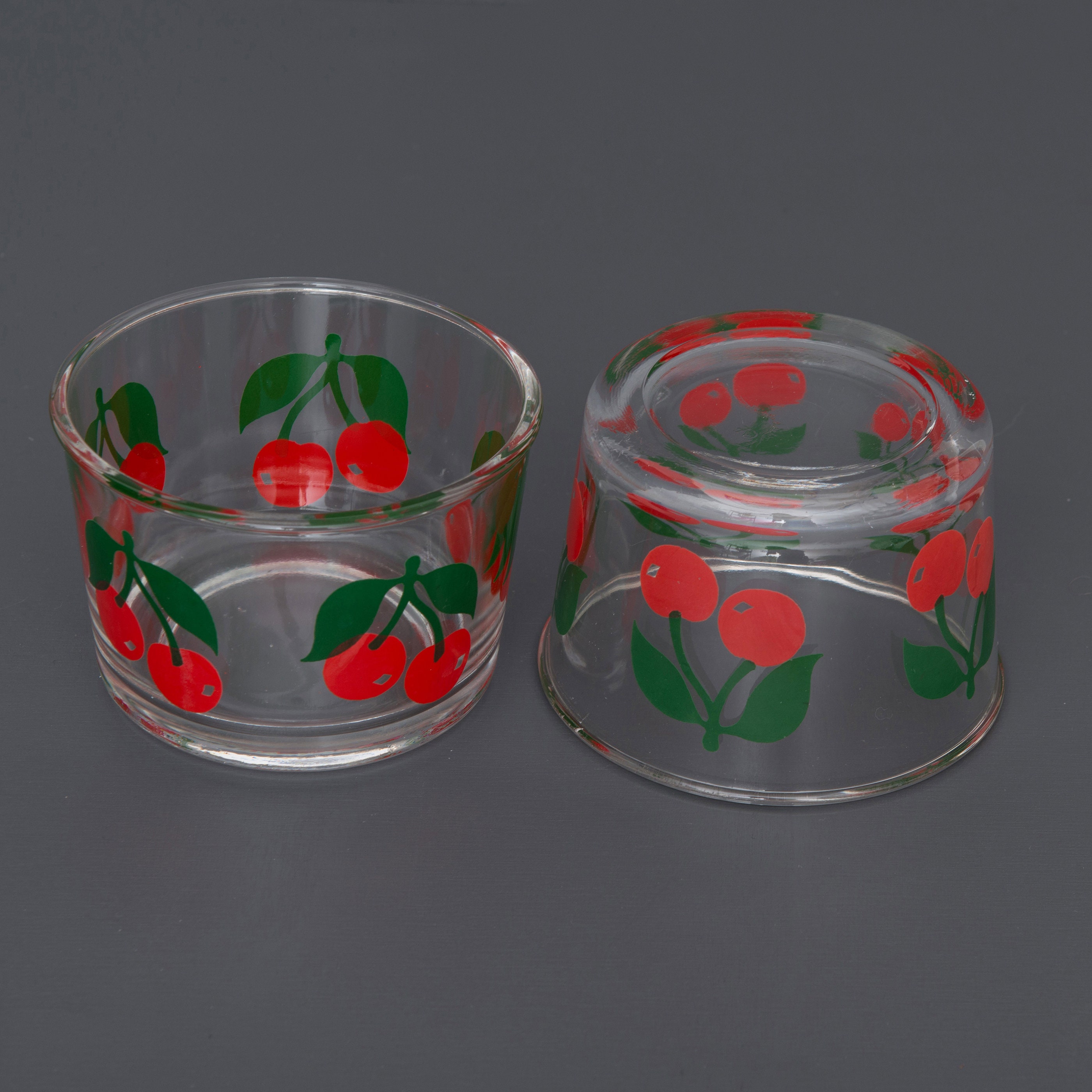 2 Vintage Coverti Cherry Glass Bowls From Italy - Etsy