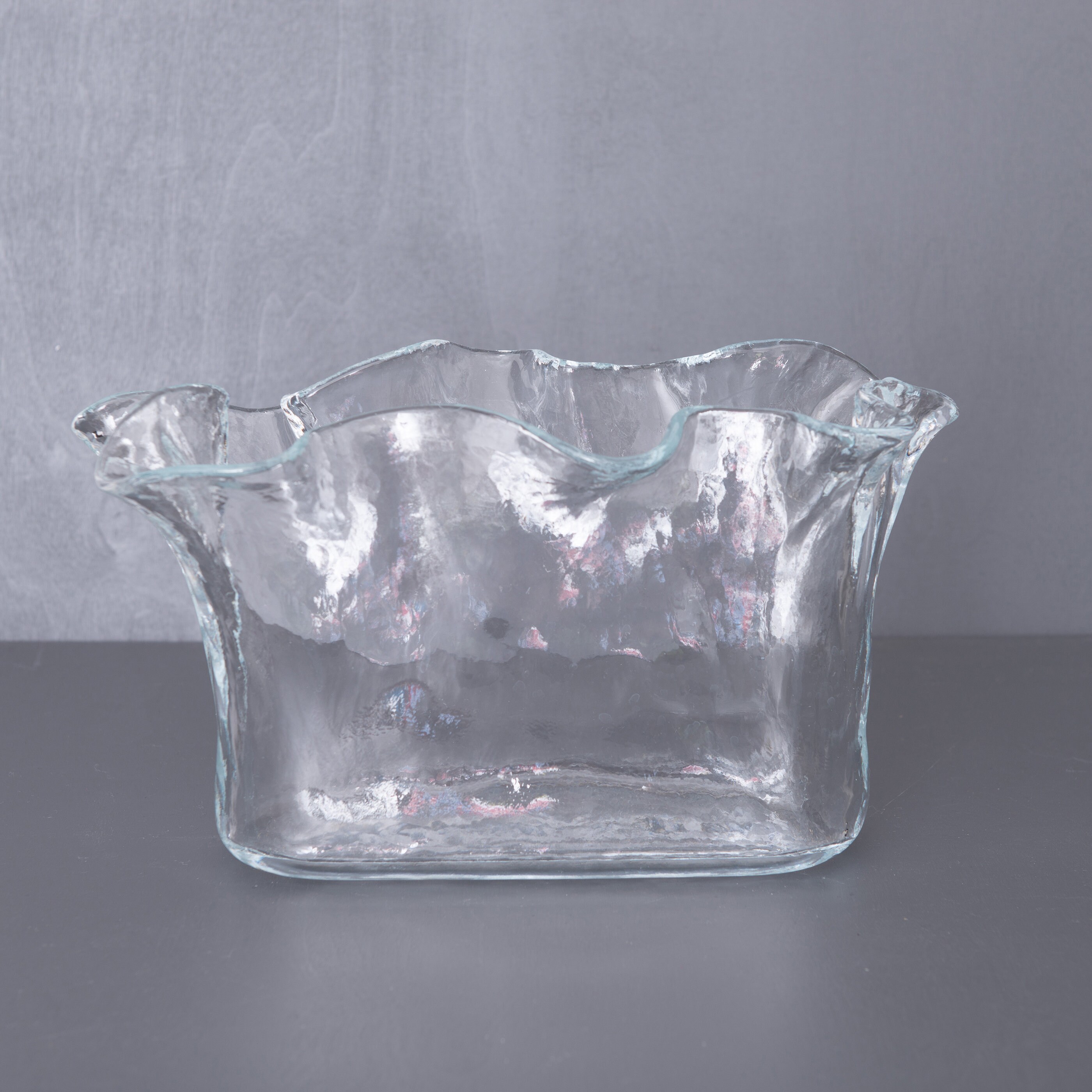 Muurla Finland Vintage Vase Clear Glass Ruffled Handkerchief - Etsy